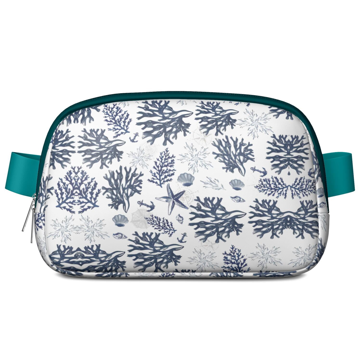 Marine Shell Fanny Pack – Coastal Beach-Themed Waterproof Waist Bag ...