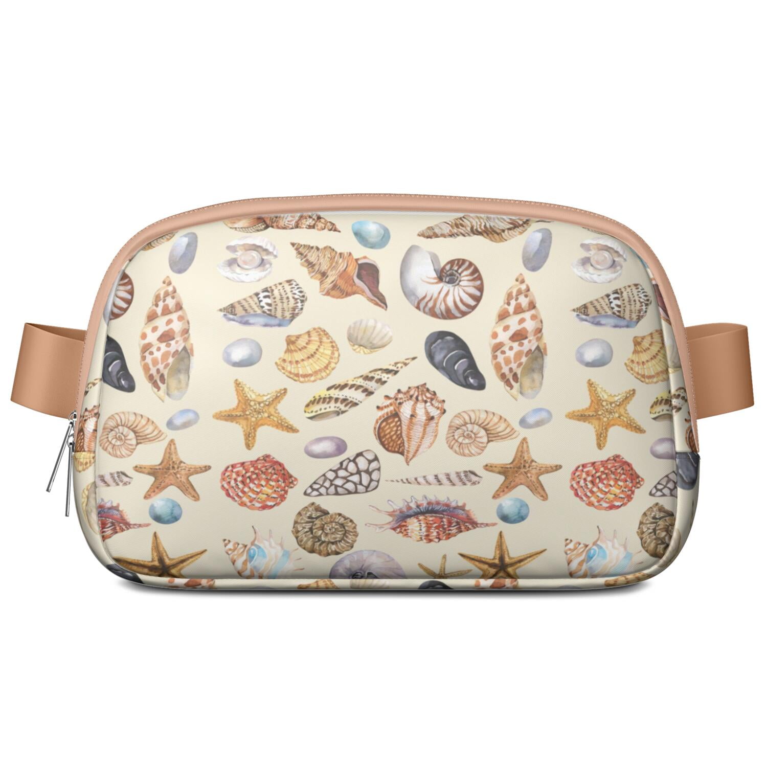 Marine Shell Fanny Pack – Coastal Beach-Themed Waterproof Waist Bag ...