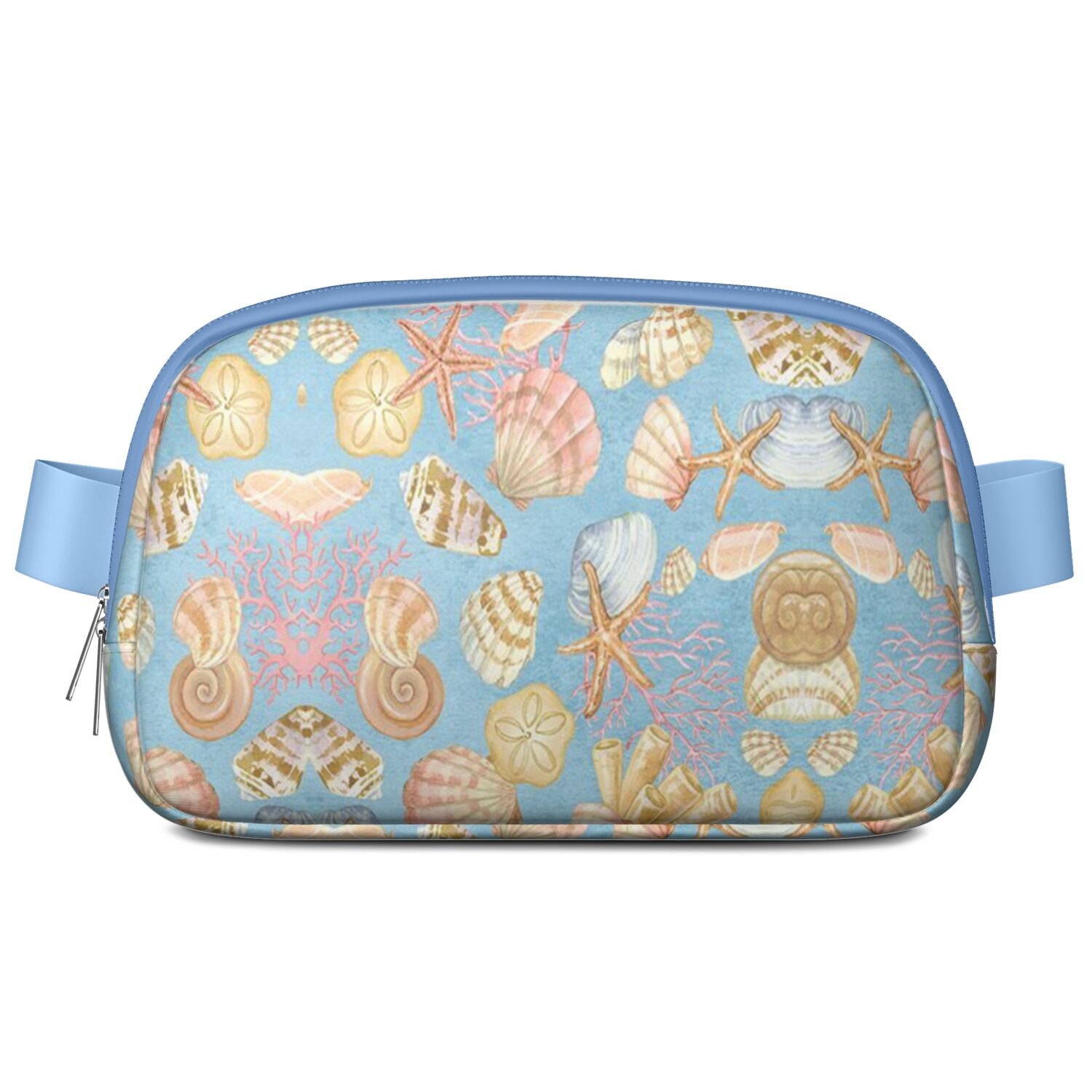 Marine Shell Fanny Pack – Coastal Beach-Themed Waterproof Waist Bag ...