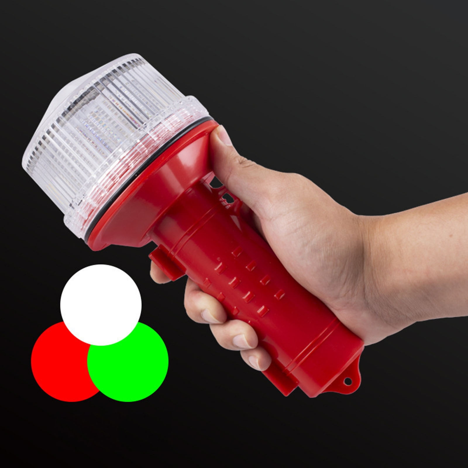 Marine Signal Light Solar Powered LED Flashlight Three Color Flashing ...