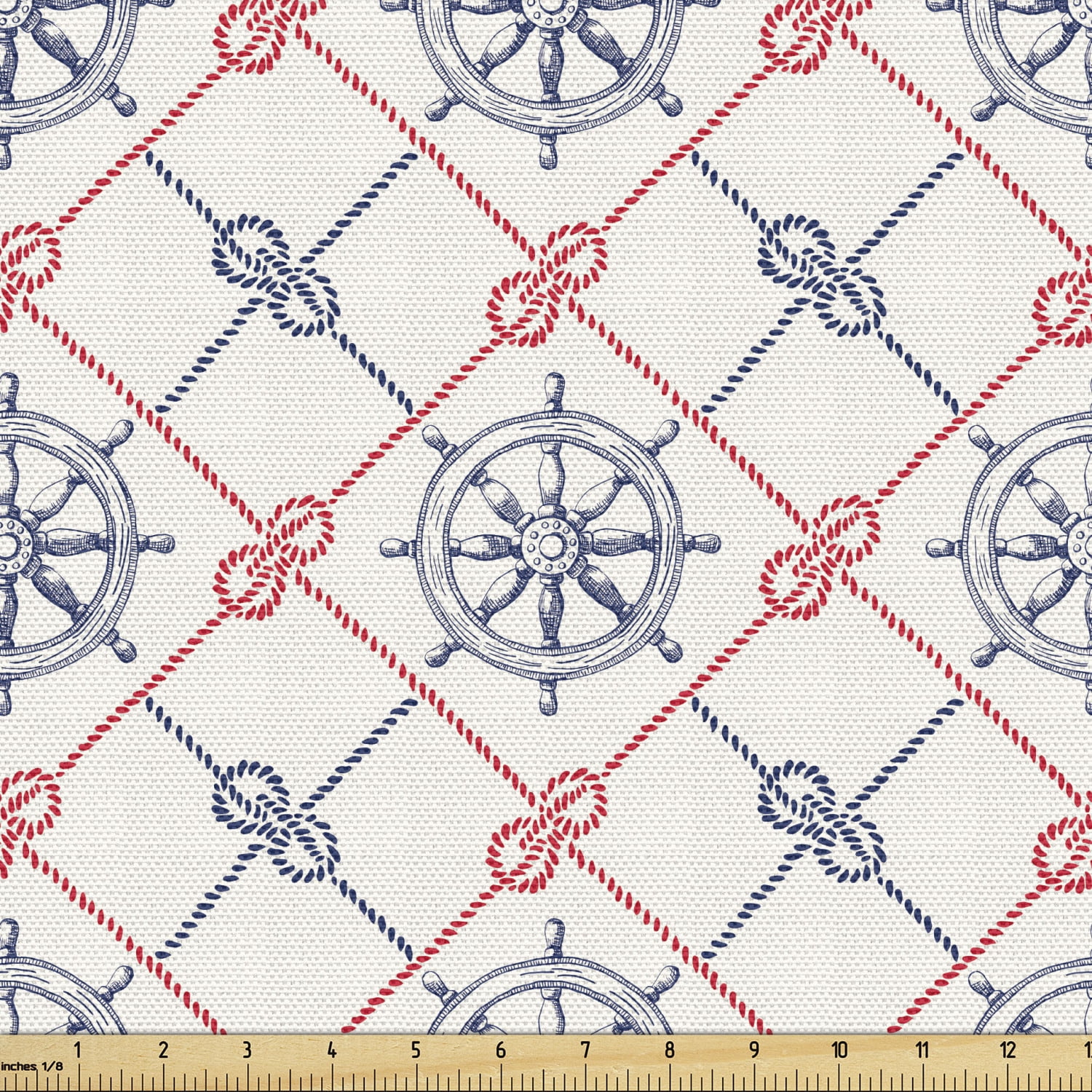 Marine Sofa Upholstery Fabric by the Yard, Rhombus Diagonal Arranged ...