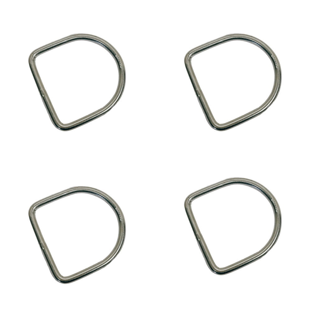 Marine Stainless Steel 1/8" D-Ring 100 Lbs WLL D Ring Welded Yacht ...
