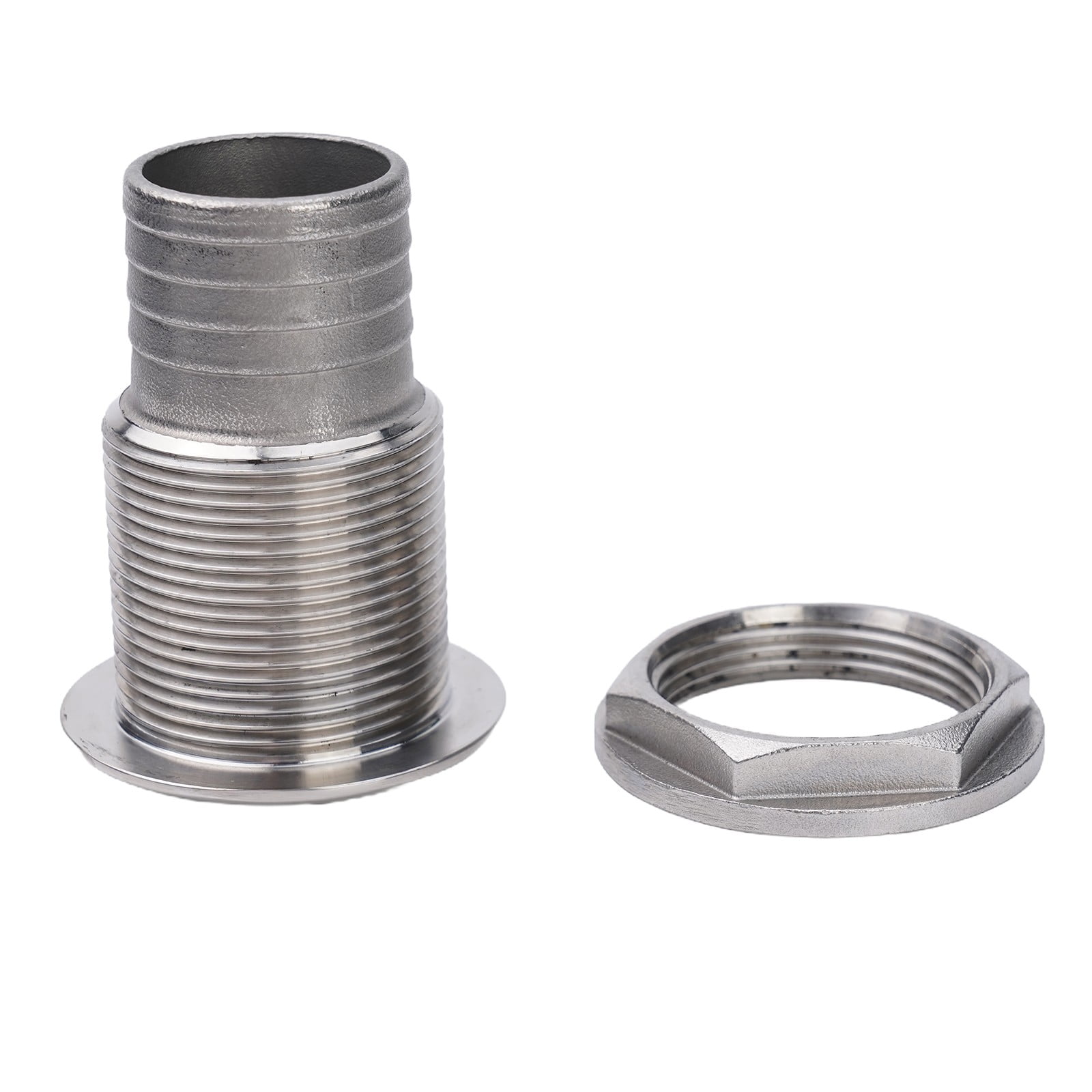 Marine Stainless Steel Barb Short Straight Through Hull Drain 11/2inch ...