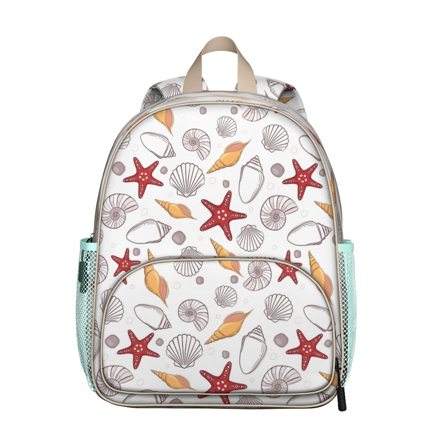 Marine Starfish Student Backpack – Beach Seashells Seahorse Fish ...