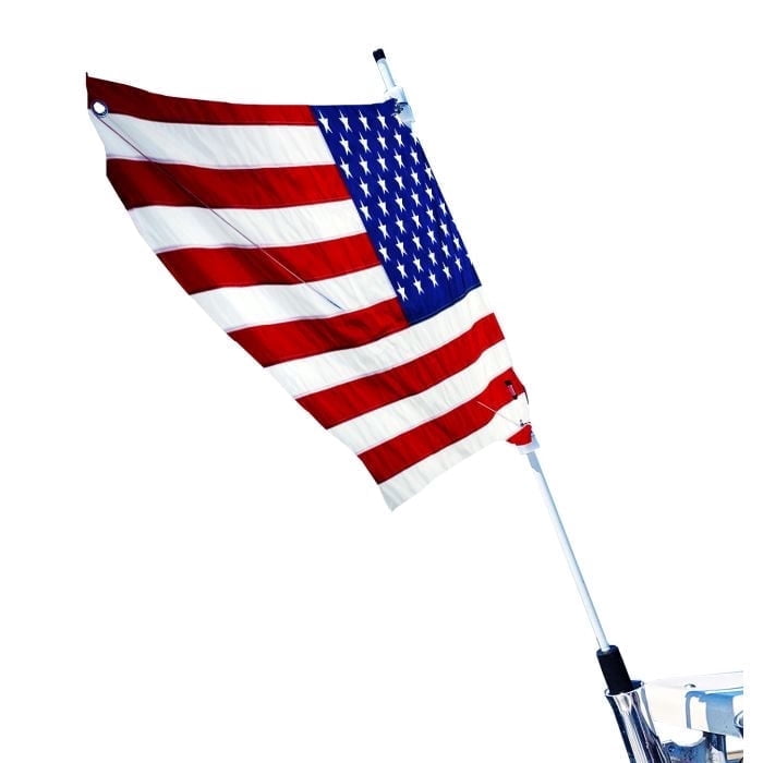 Marine Tech Tools Premium Boat Flag Pole with Rod Holder Mount - Marine ...