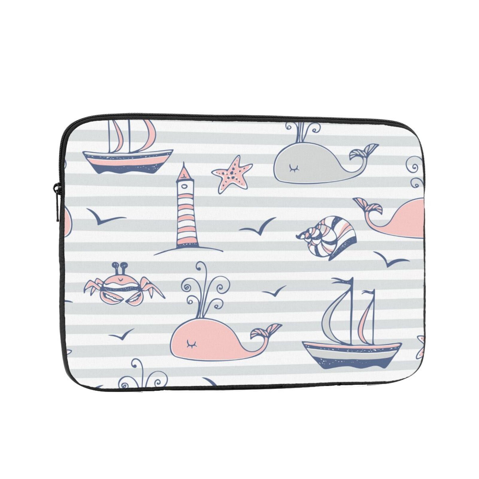 Marine Theme Striped 13 inch Portable Laptop Sleeve Compatible with ...