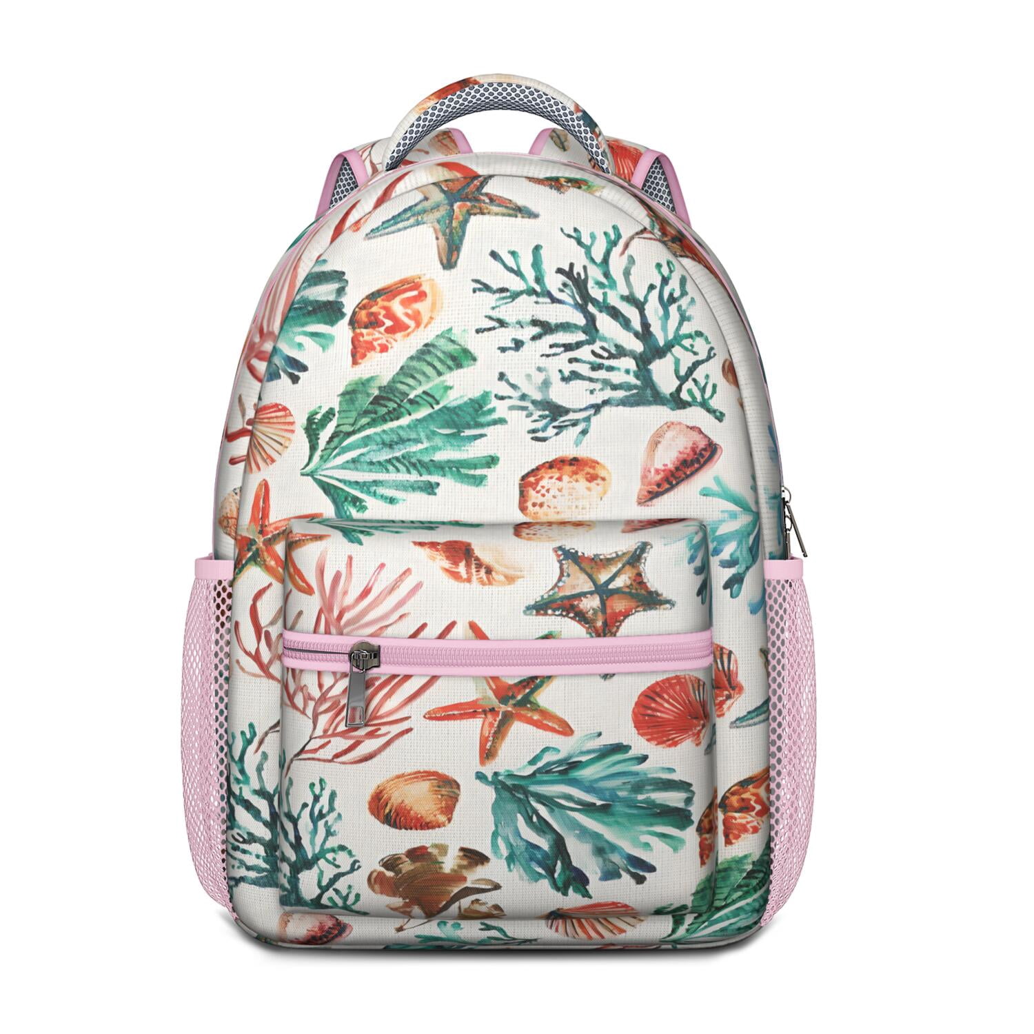 Marine-Themed School Backpack - Stylish Waterproof Bookbag with Vintage ...