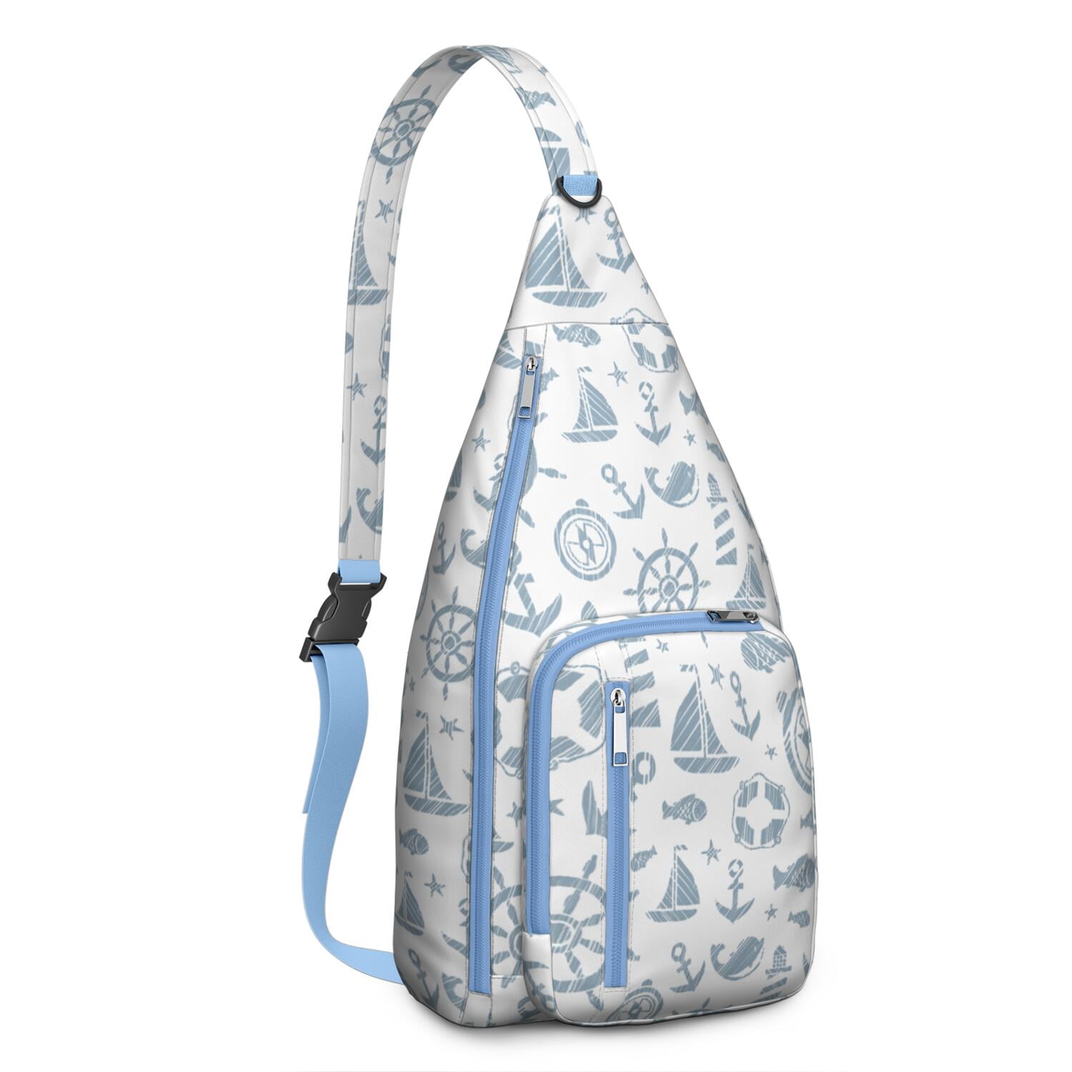 Marine Themed Sling Backpack - Sailor Inspired Crossbody Bag with ...