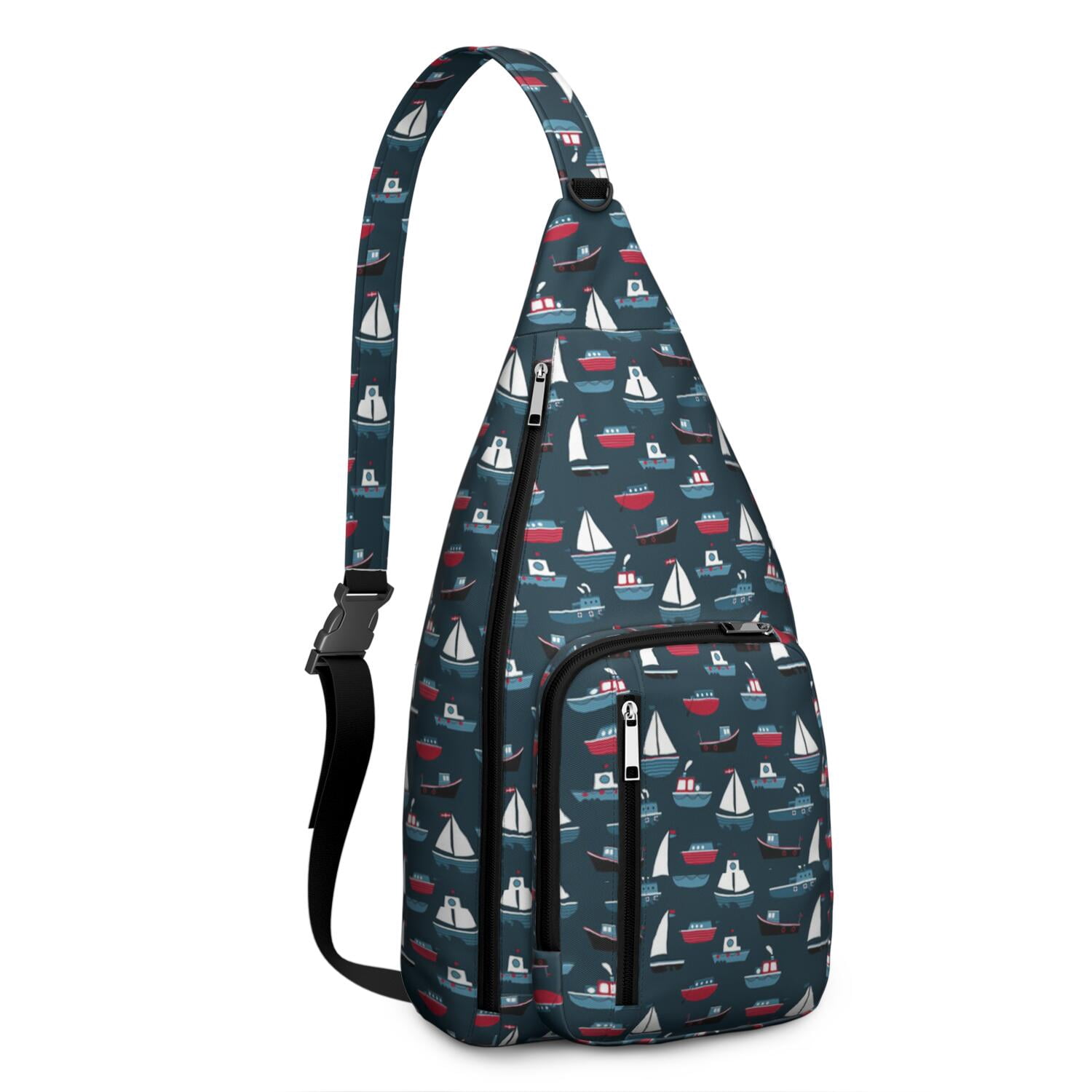 Marine Themed Sling Backpack - Sailor Inspired Crossbody Bag with ...