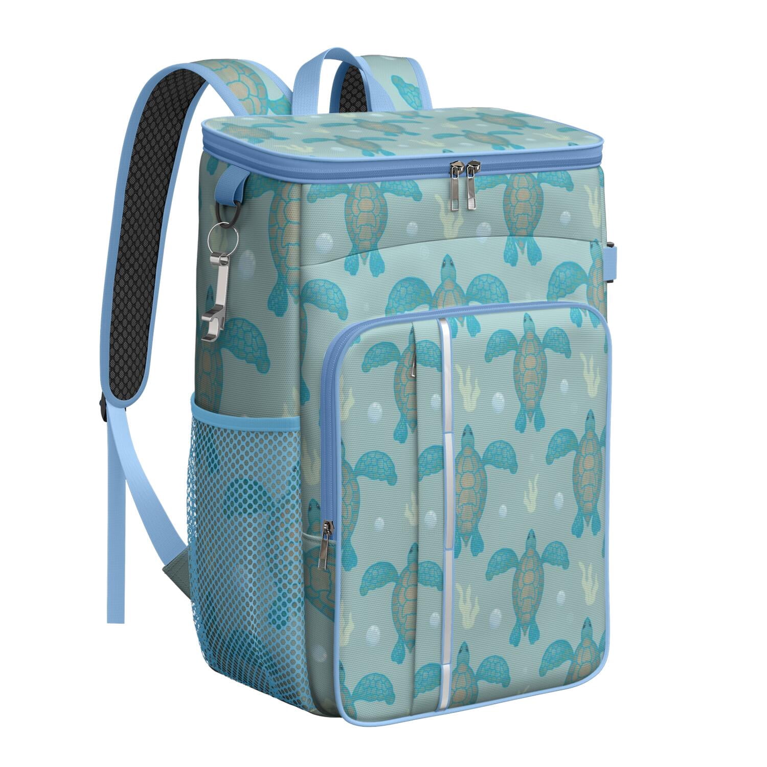 Marine Turtle Print Backpack Cooler – Leakproof Insulated Cooler Bag ...
