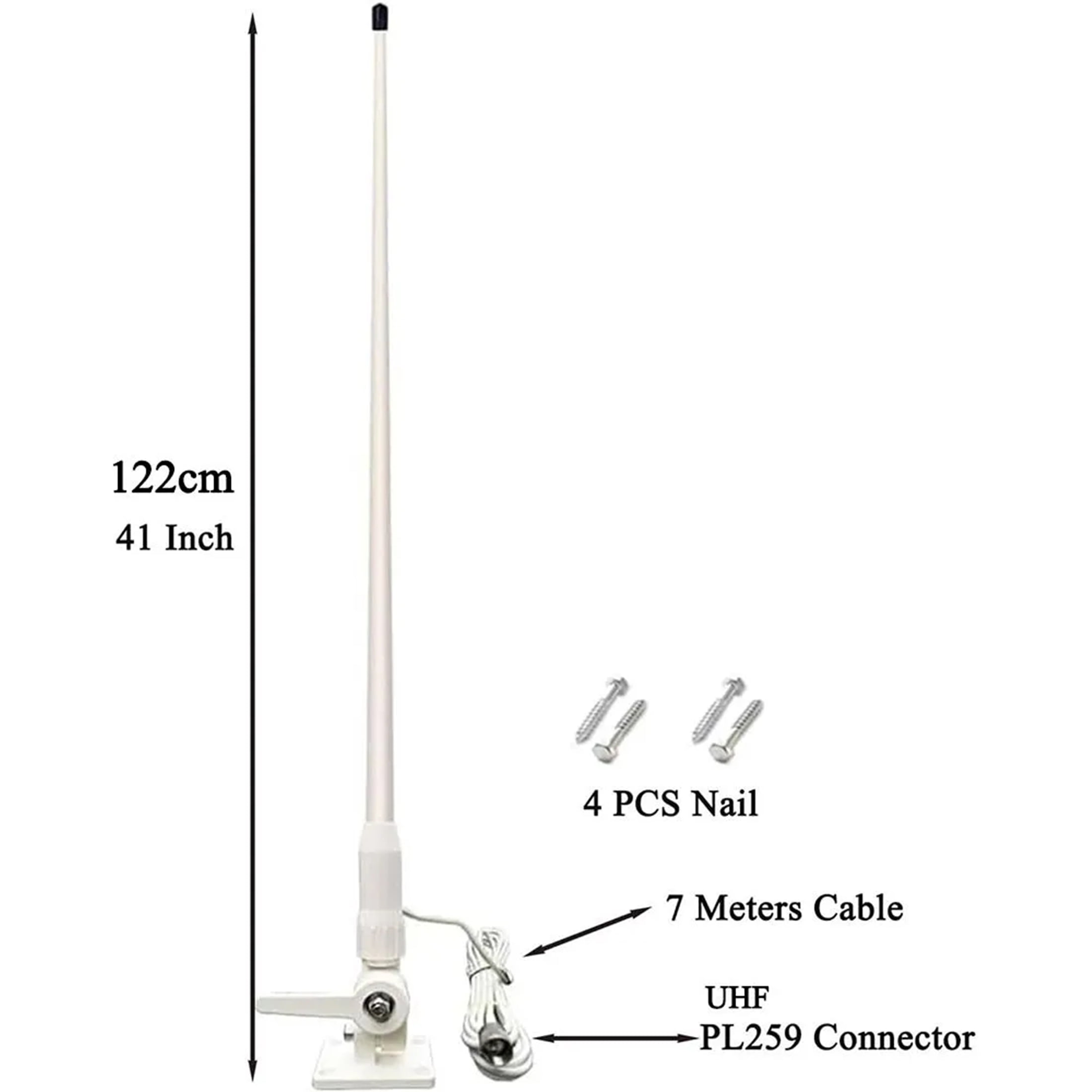 Marine VHF Radios Antenna for Boat, for Horizon Icom Cobra ham Radios ...