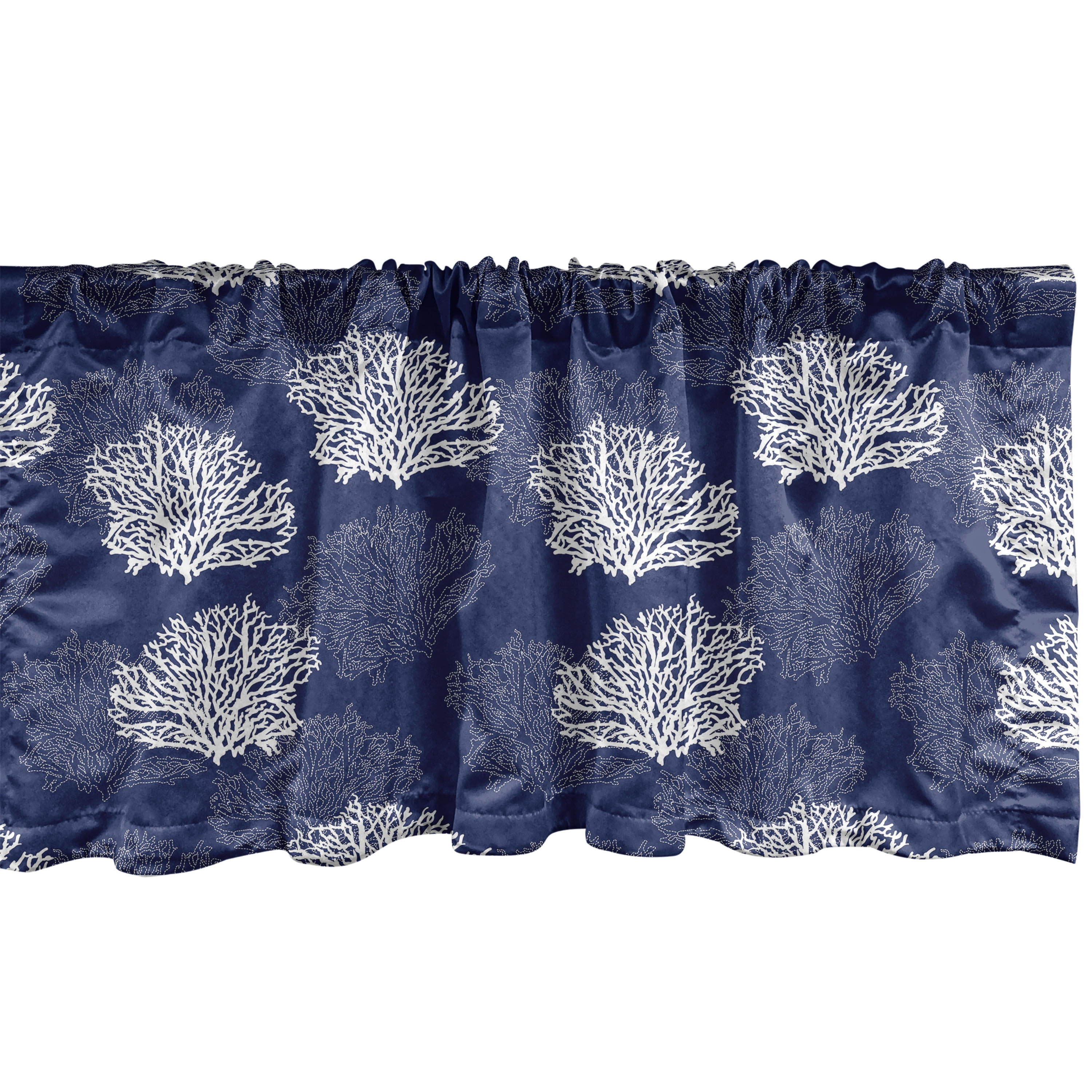 Marine Window Valance, Repetitive Pattern of Corals Ocean Deep Sea ...