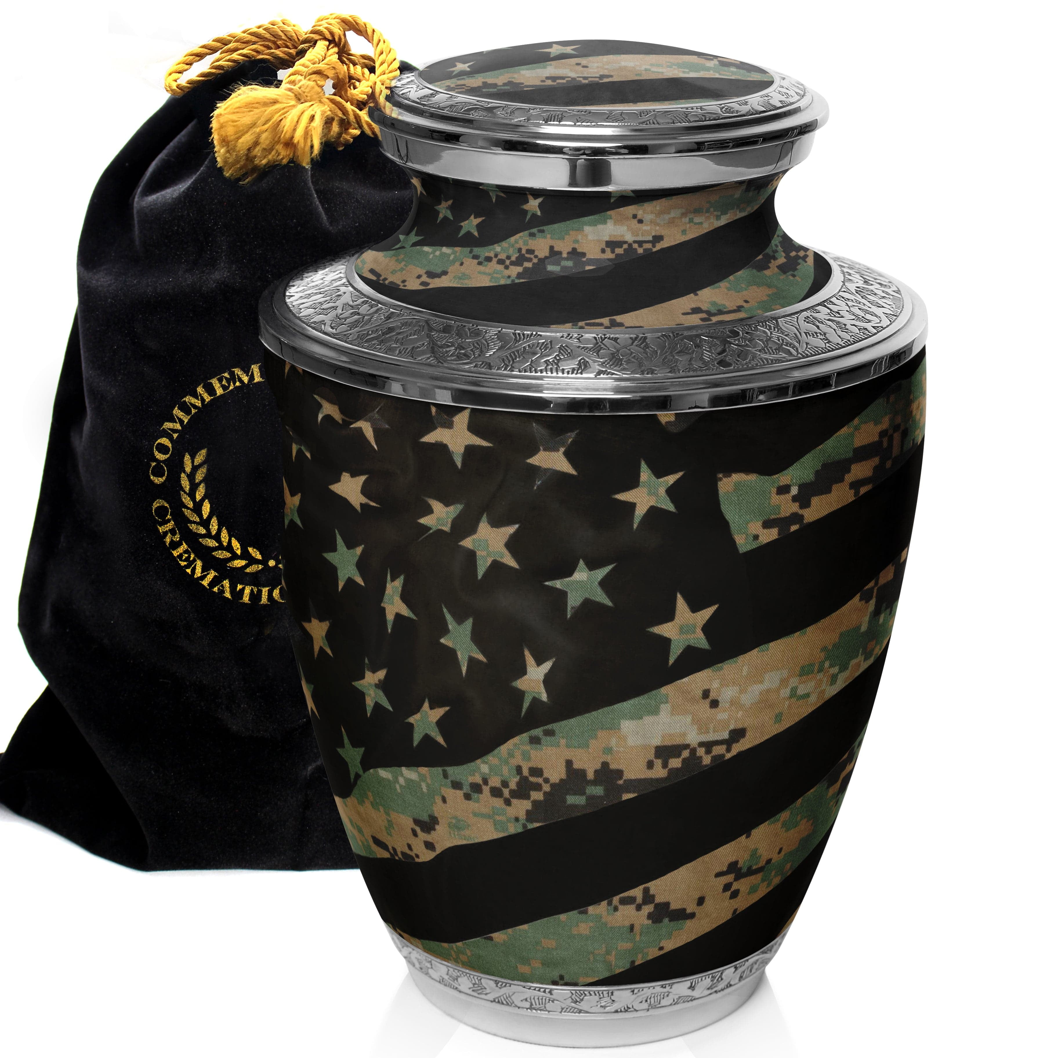 Marine Woodland Flag Military Cremation Urns for Human Ashes, Adult ...