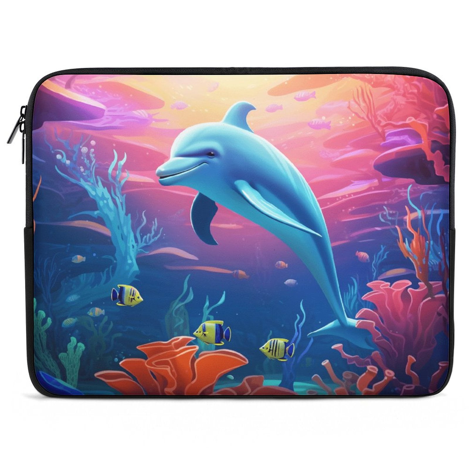 Marine World Dolphin Print Laptop Case Bag Sleeve Portable Briefcase ...