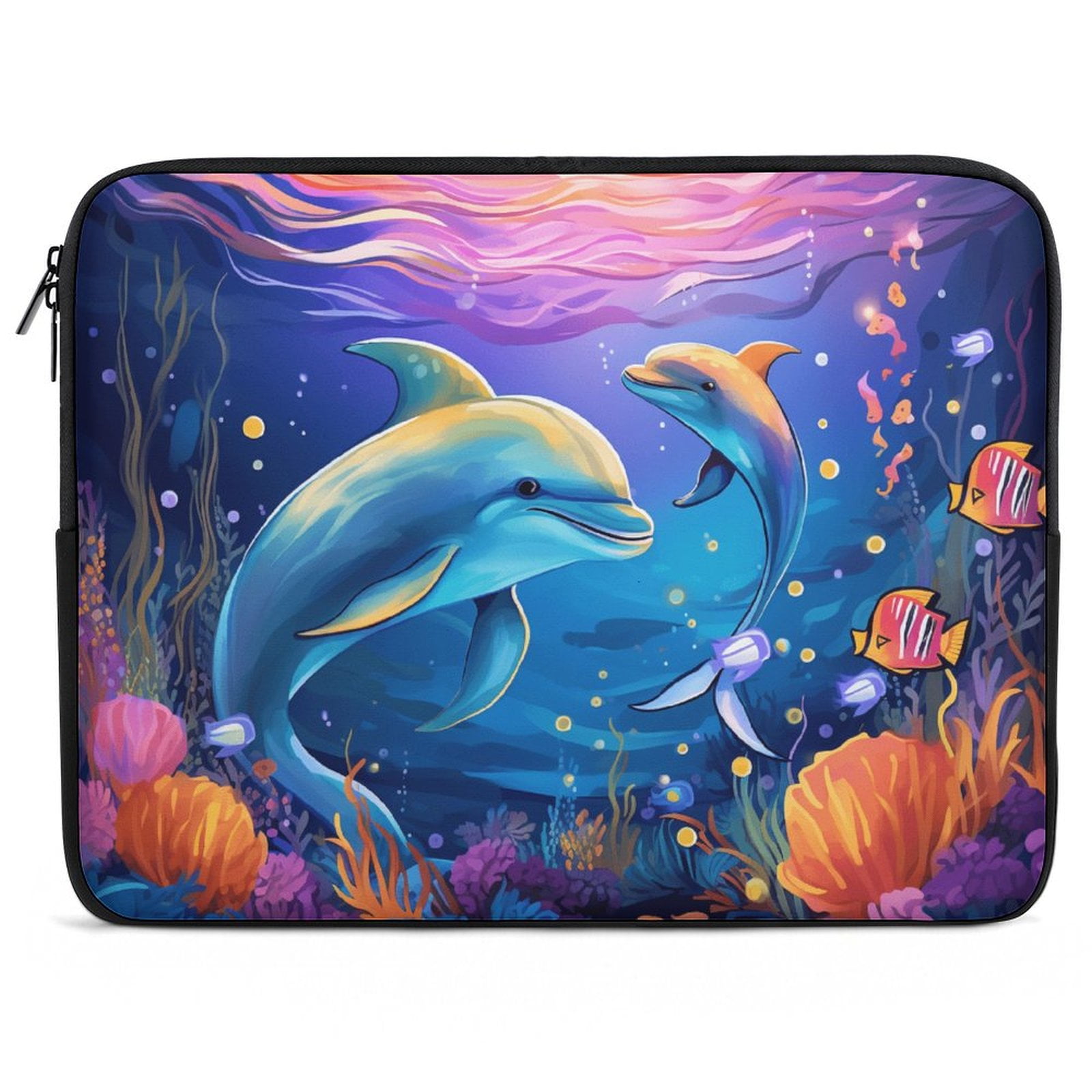 Marine World Dolphin Print Laptop Case Bag Sleeve Portable Briefcase ...