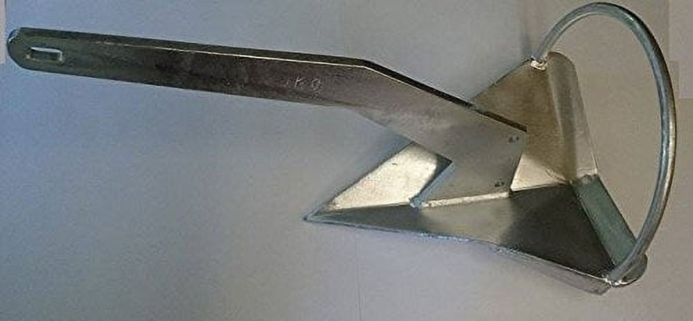 MarineNow Galvanized Shovel Scoop Style Anchor, 16 kg 35 lb, Roll Bar ...
