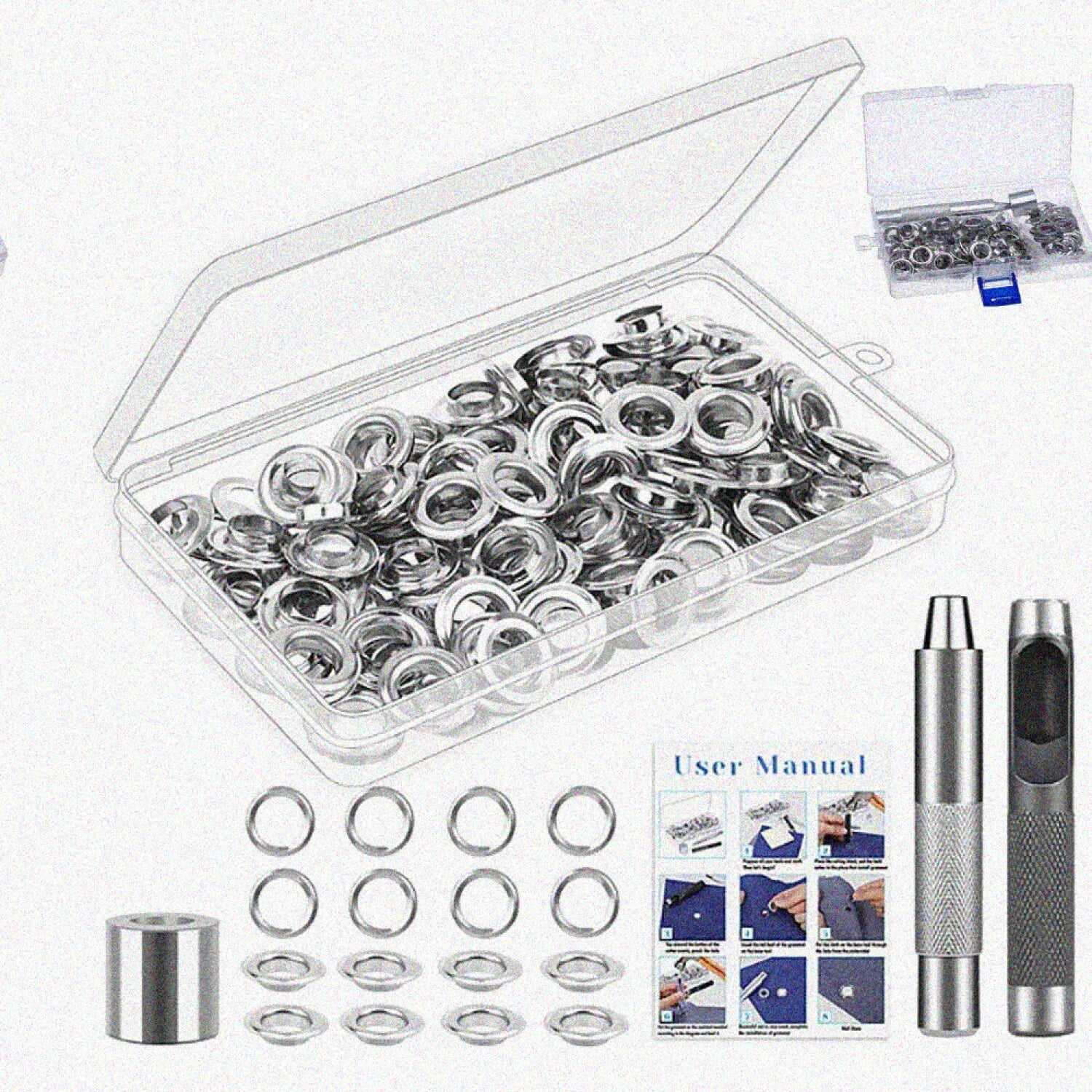 MarineSnap 100: Silver Stainless Steel Canvas Fastener Kit with Fixing ...