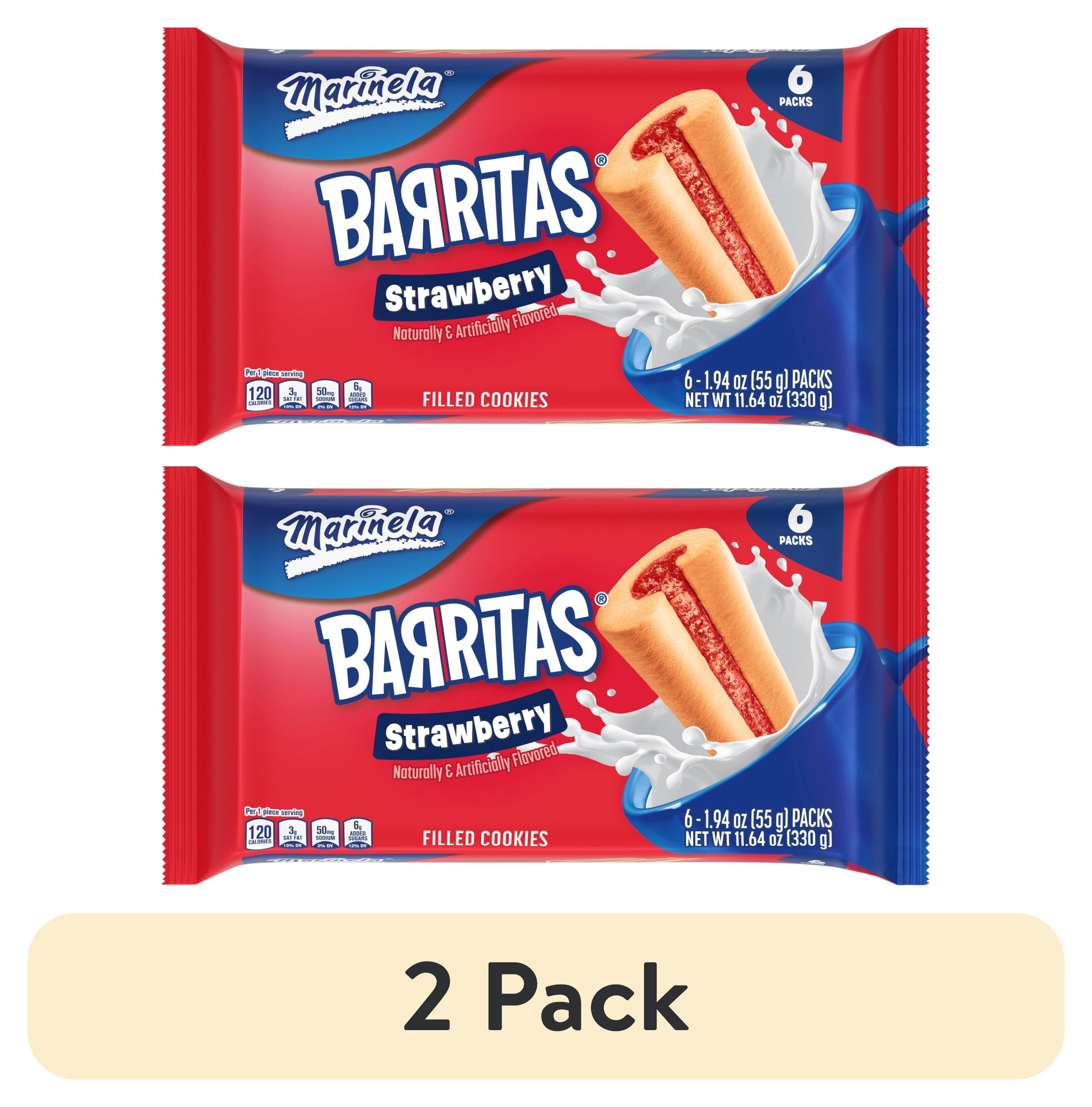 (2 pack) Marinela Barritas Fresa Filled Cookies, 6 packs, Strawberry ...