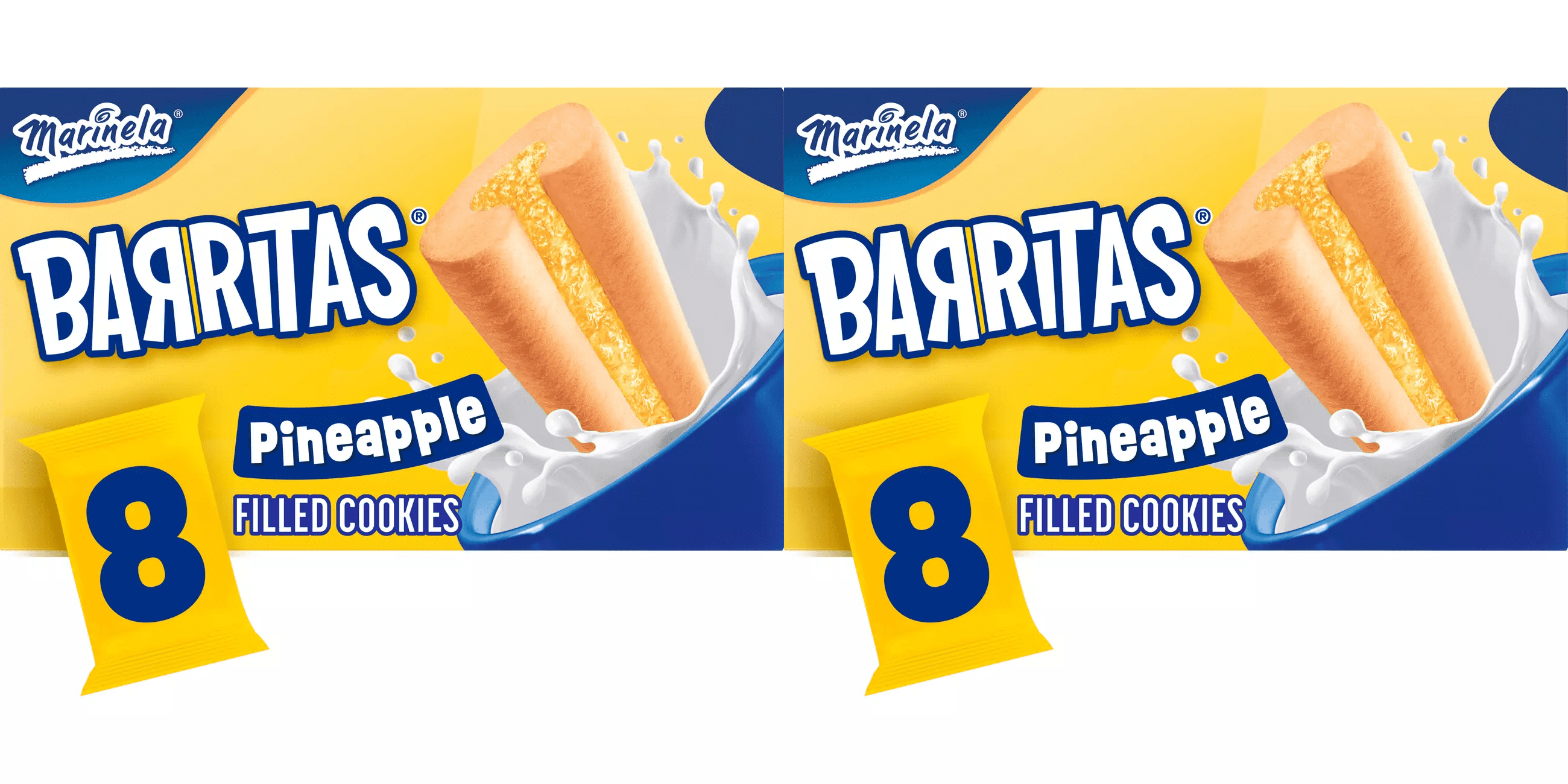 Marinela Barritas Pineapple-Filled Cookies Snack Packs, 8 ct pack of 2 ...