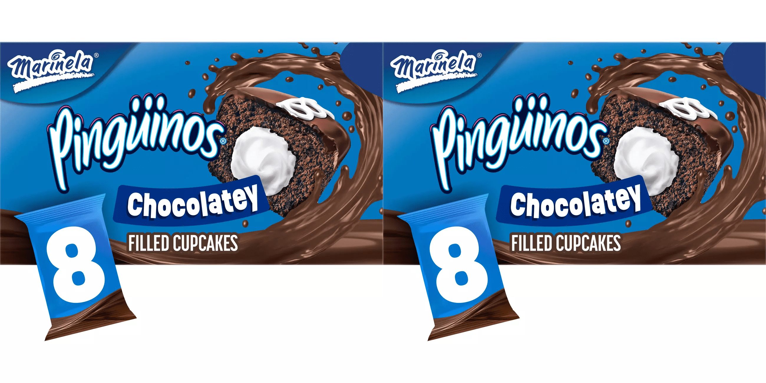 Marinela Pingüinos Crème-Filled Chocolate Cupcakes, 8 ct pack of 2 ...