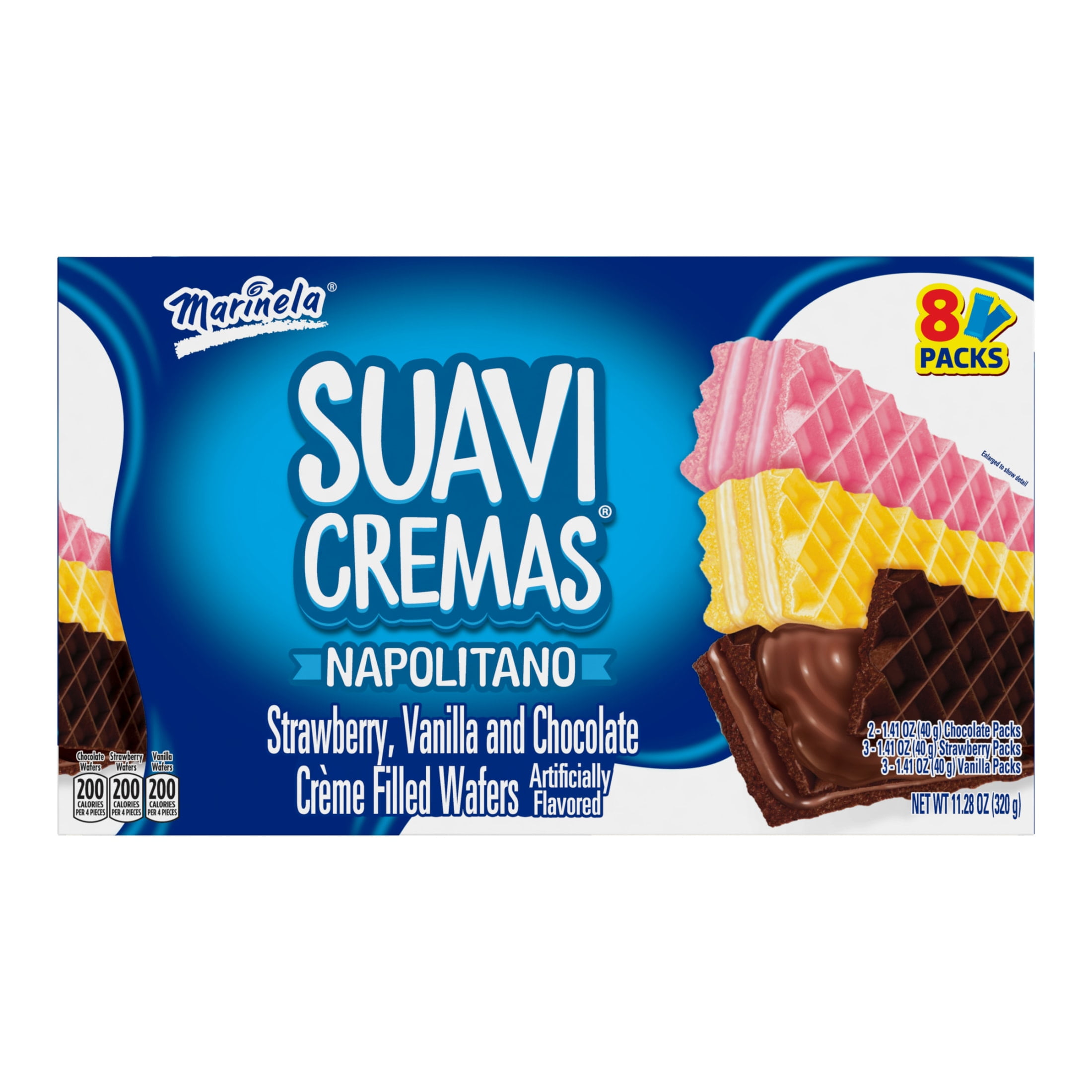 Marinela Suavicremas Napolitano, Mexican Strawberry Crème Filled Wafer ...