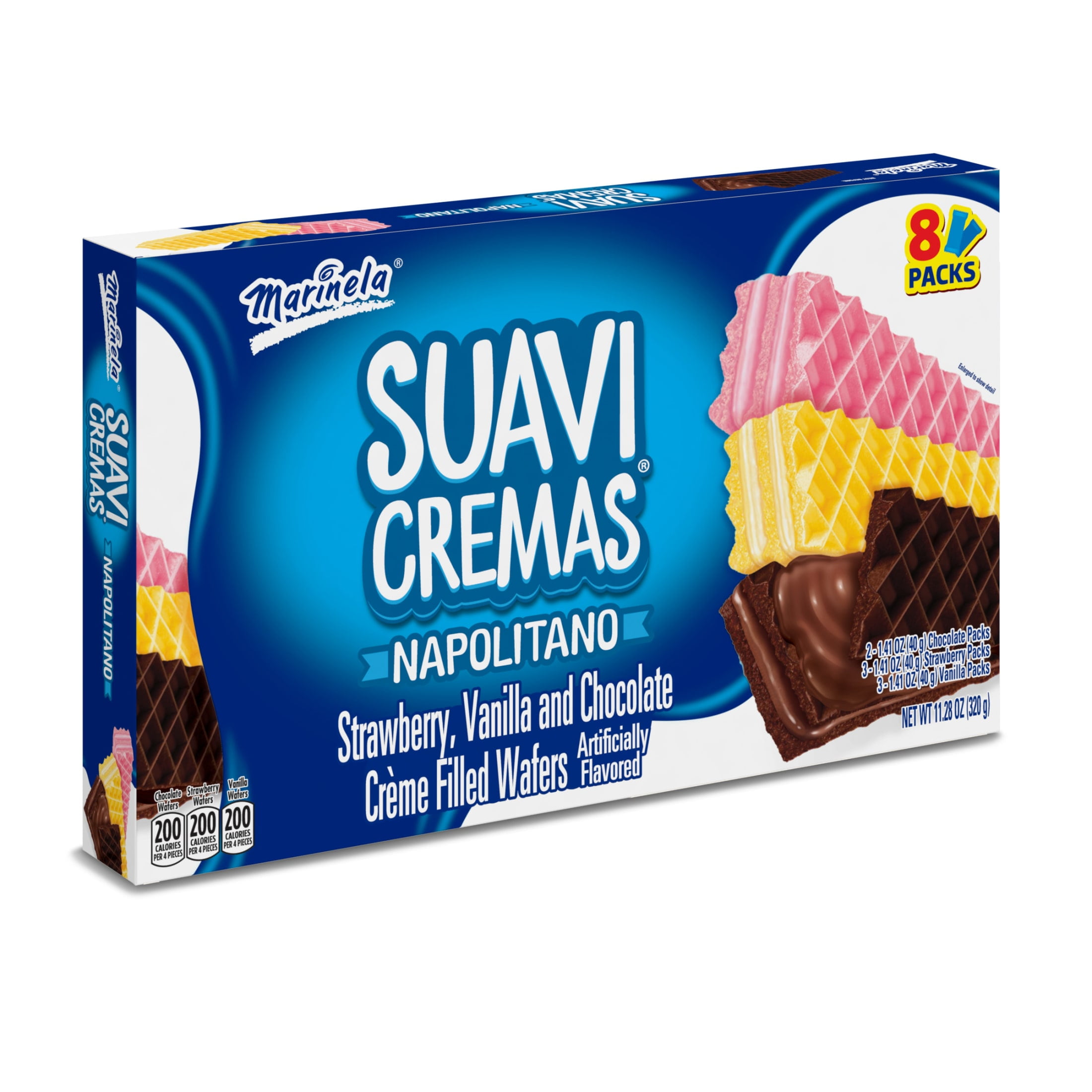 Marinela Suavicremas Napolitano, Mexican Strawberry Crème Filled Wafer ...