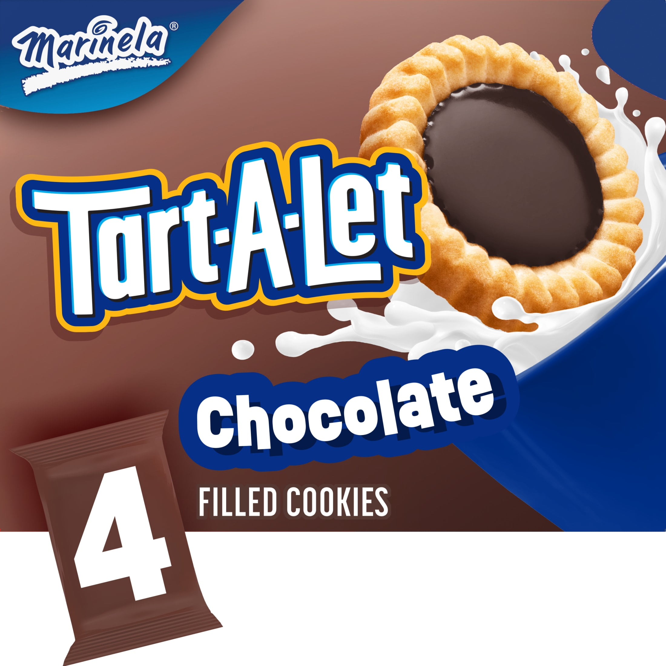 Marinela Tart-A-Let Chocolate Filled Cookies, 4 packs, Cookies, 14.12 ...