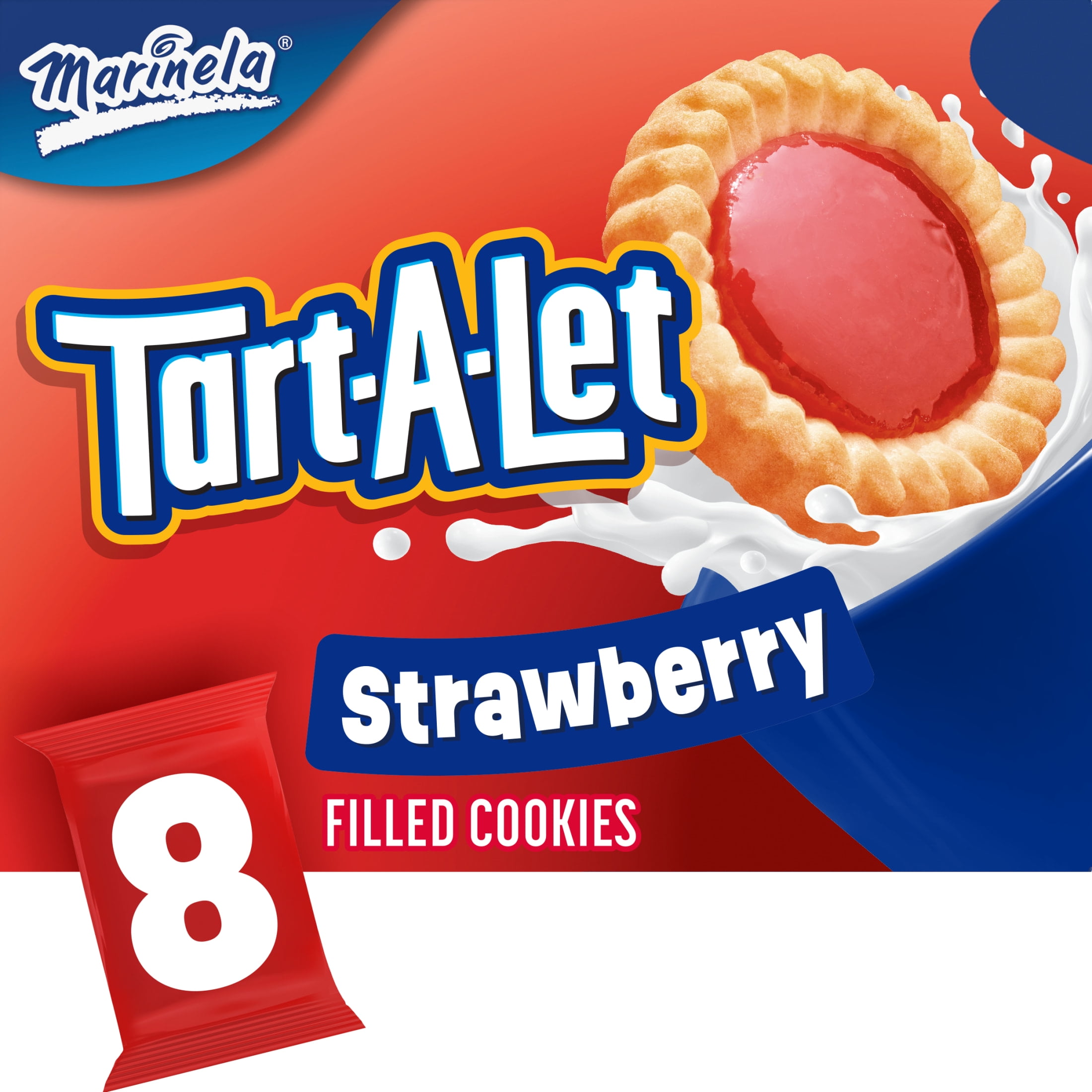 Marinela Tart-A-Let Strawberry Filled Cookies 8 Pack 14.08 oz Multipack ...