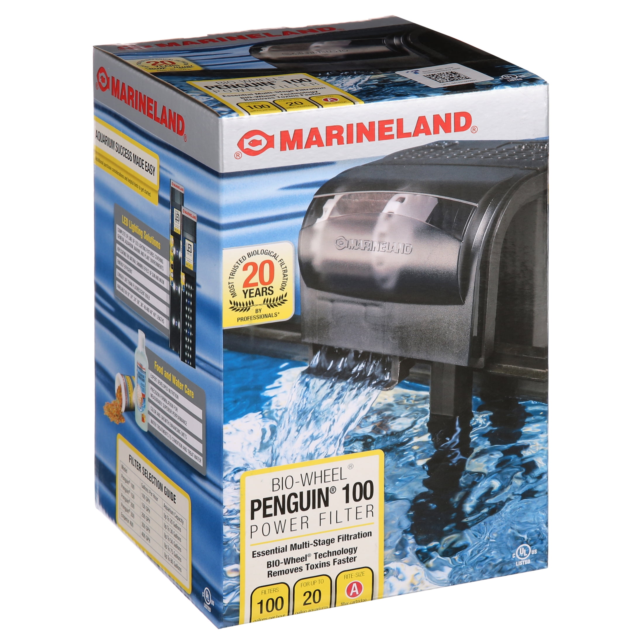 Marineland Penguin Bio Wheel Power Filter - Penguin 100B - 100GPH (20 ...