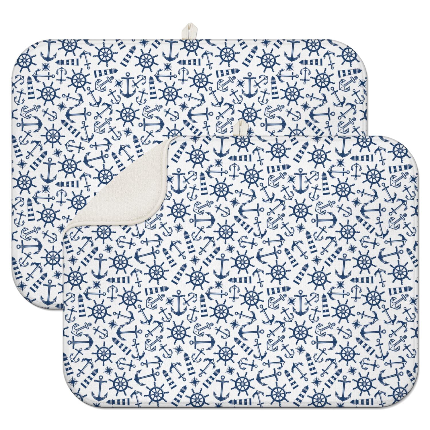 Mariner Seashell Coffee Mat Nautical Anchor Boat Sea Seaside Coastal ...