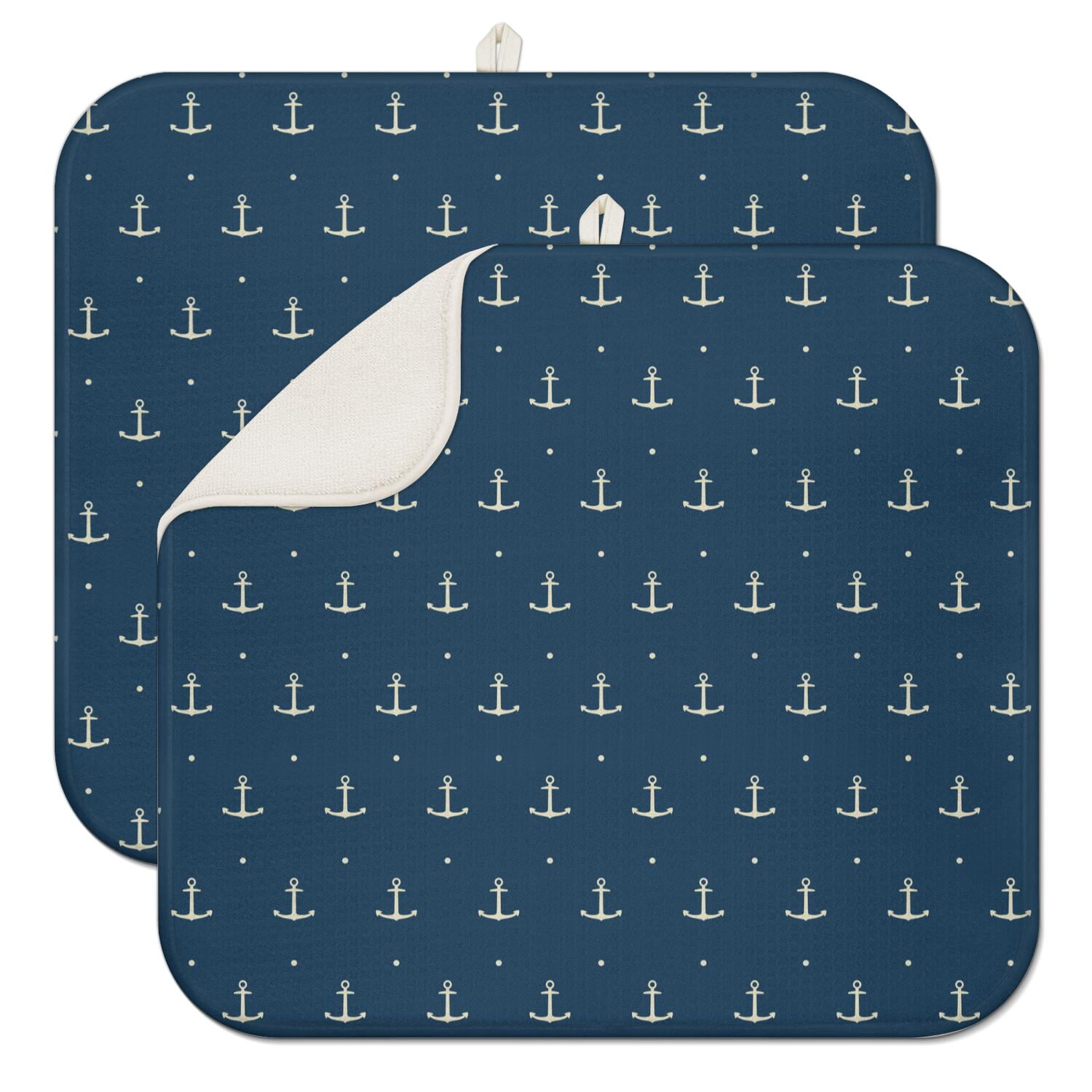 Mariner Seashell Coffee Mat Nautical Anchor Boat Sea Seaside Coastal ...