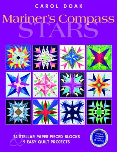 Pre-Owned Mariner's Compass Stars : 24 Stellar Paper-Pieced Blocks & 9 ...