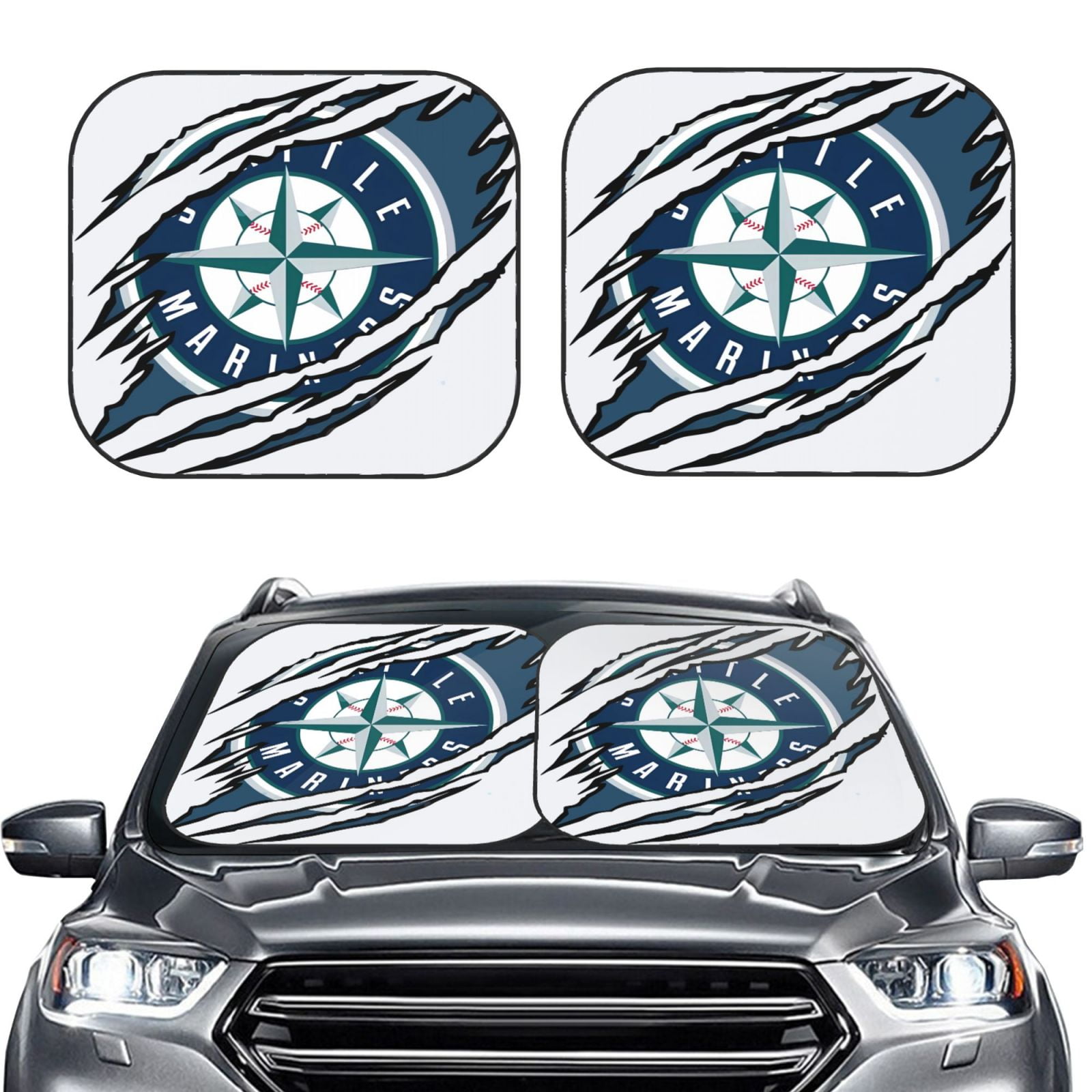 Mariners Car Windshield Sun Shade Foldable Front Windshield Shade for ...