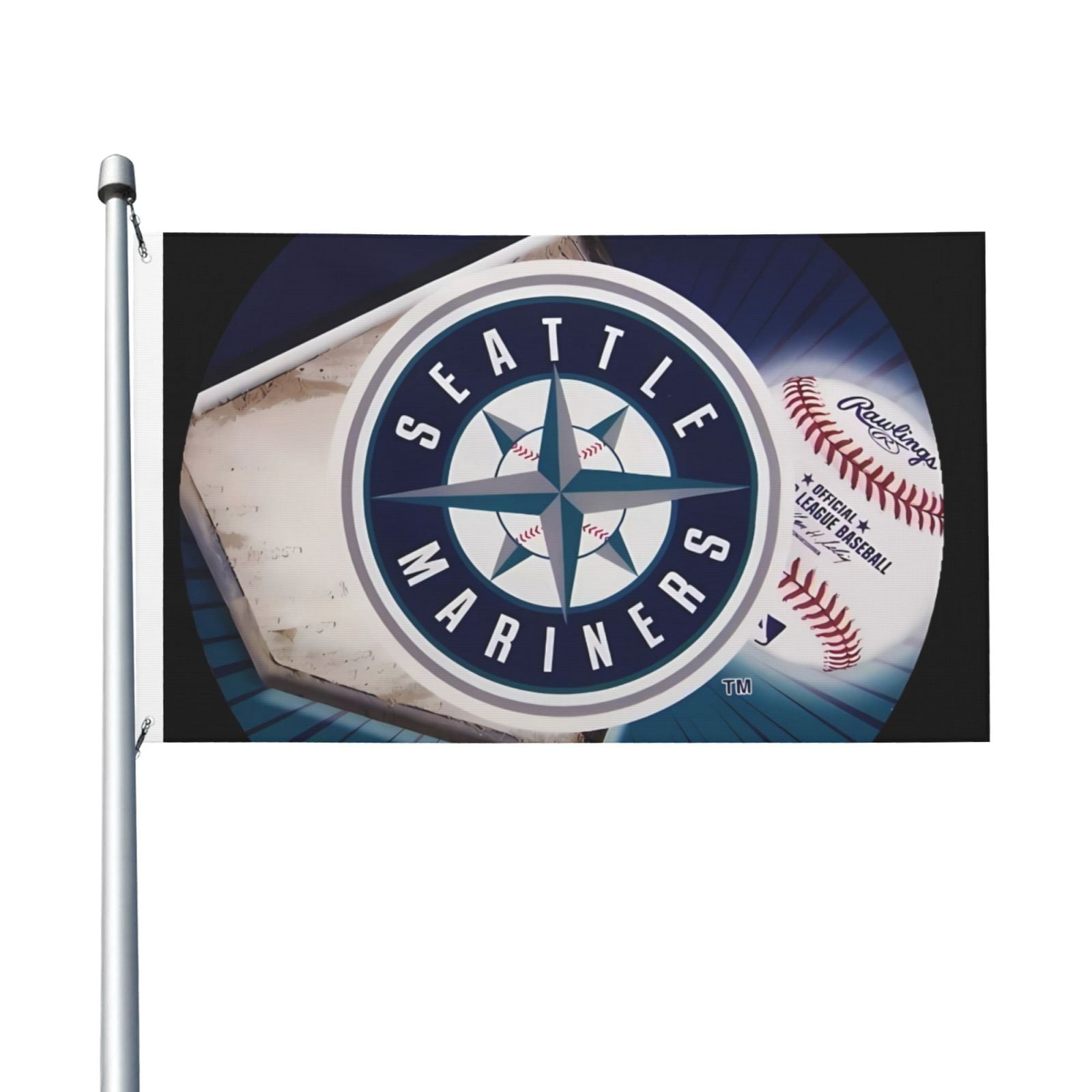 Mariners Printing Double Sided Flag 3x5FT Garden Banner Baseball Team ...
