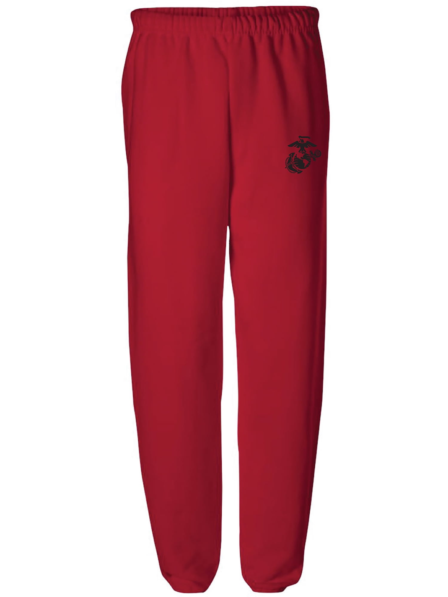 Marines EGA Emblem Elastic Bottom Sweatpants with black print - Walmart.com