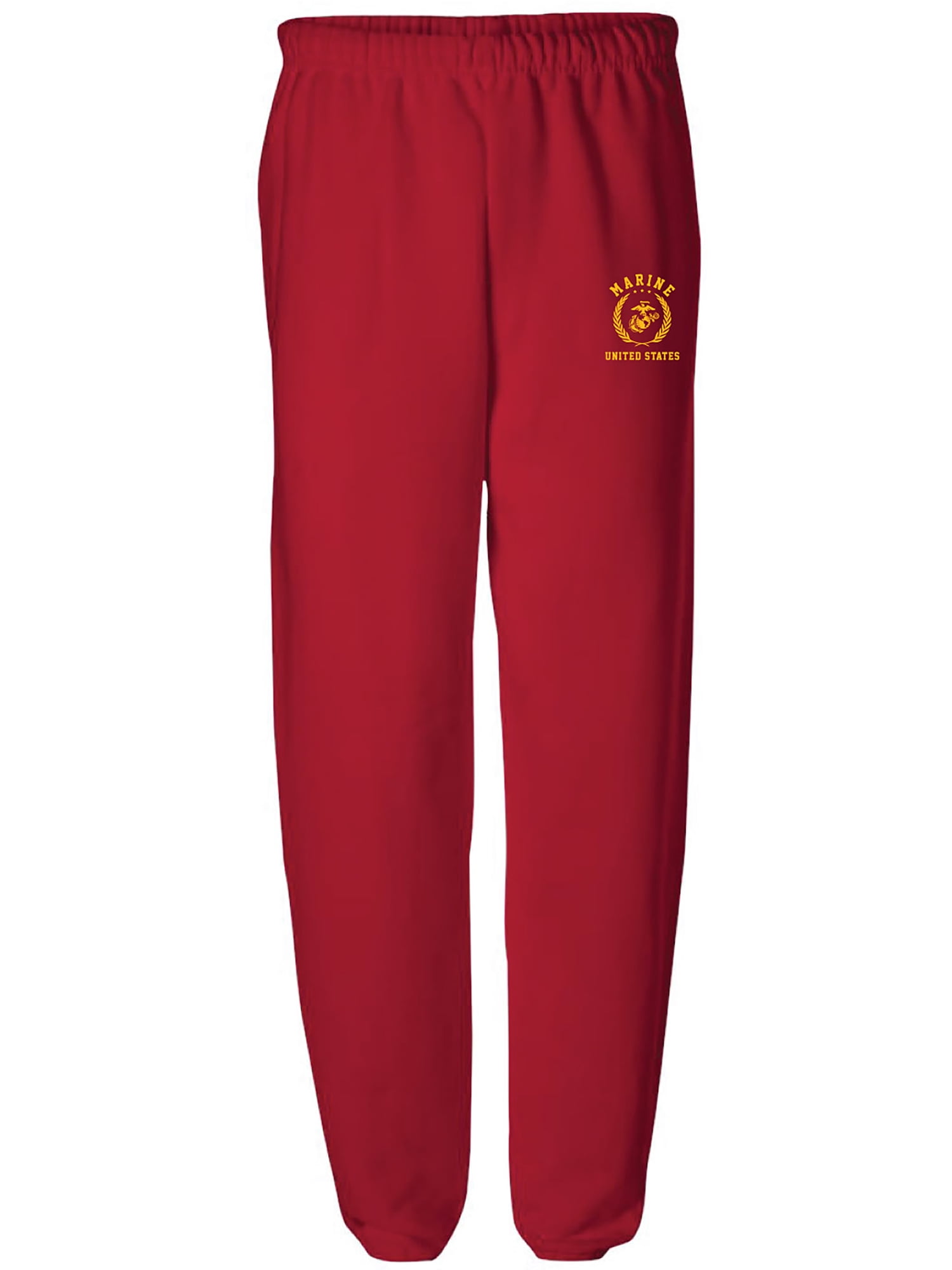 Marines Gold Crest Elastic Bottom Sweatpants with gold print - Walmart.com