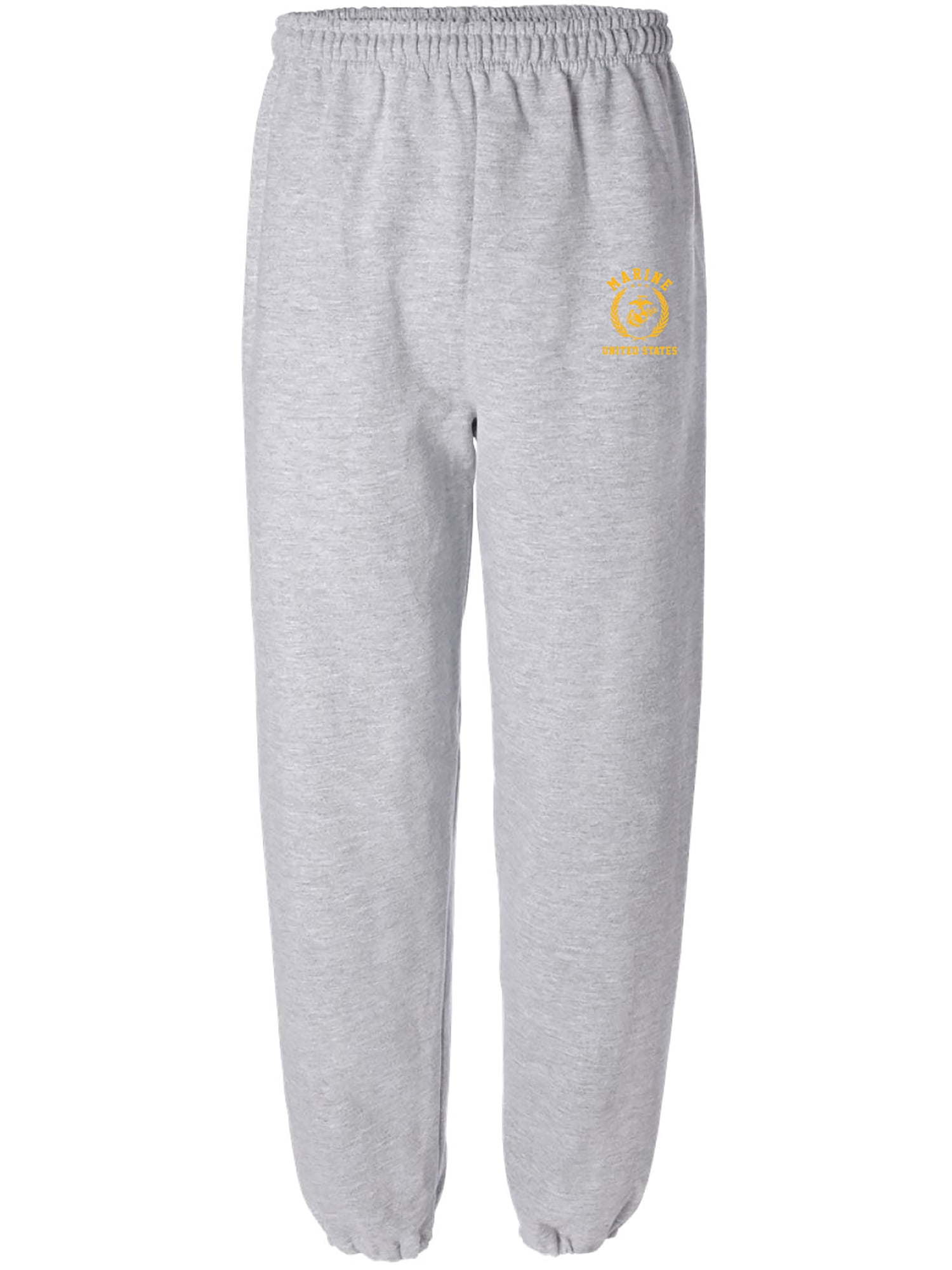 Marines Gold Crest Elastic Bottom Sweatpants with gold print - Walmart.com