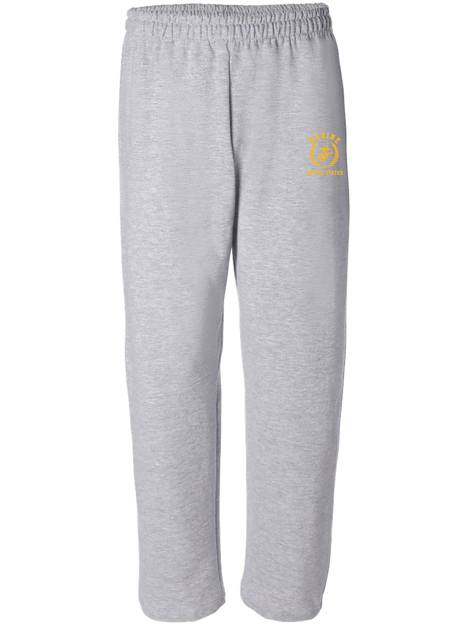 Marines Gold Crest Open Bottom Sweatpants with gold print - Walmart.com
