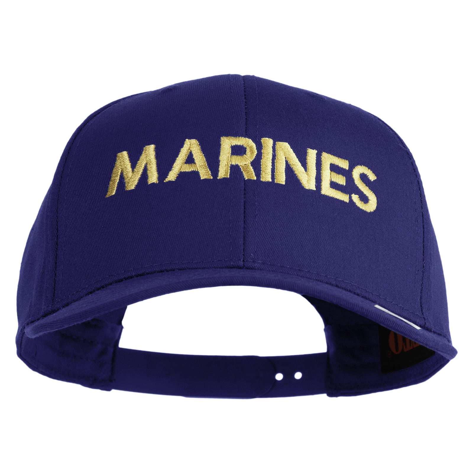 Marines Letter Embroidered Solid Cotton Twill Pro Style Cap - Royal ...