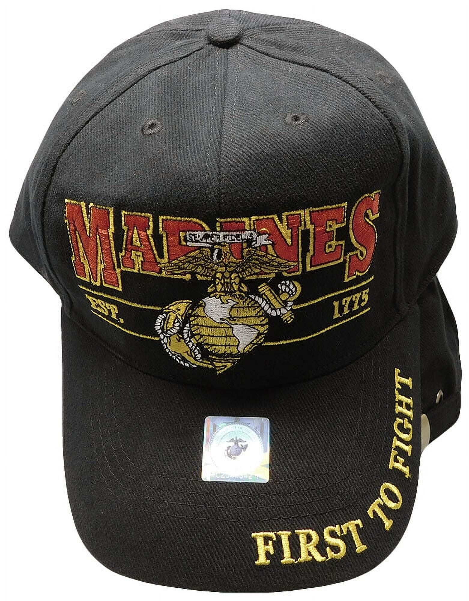 Marines Marine Corps EGA First To Fight Semper Fi 1775 Embroidered Cap ...