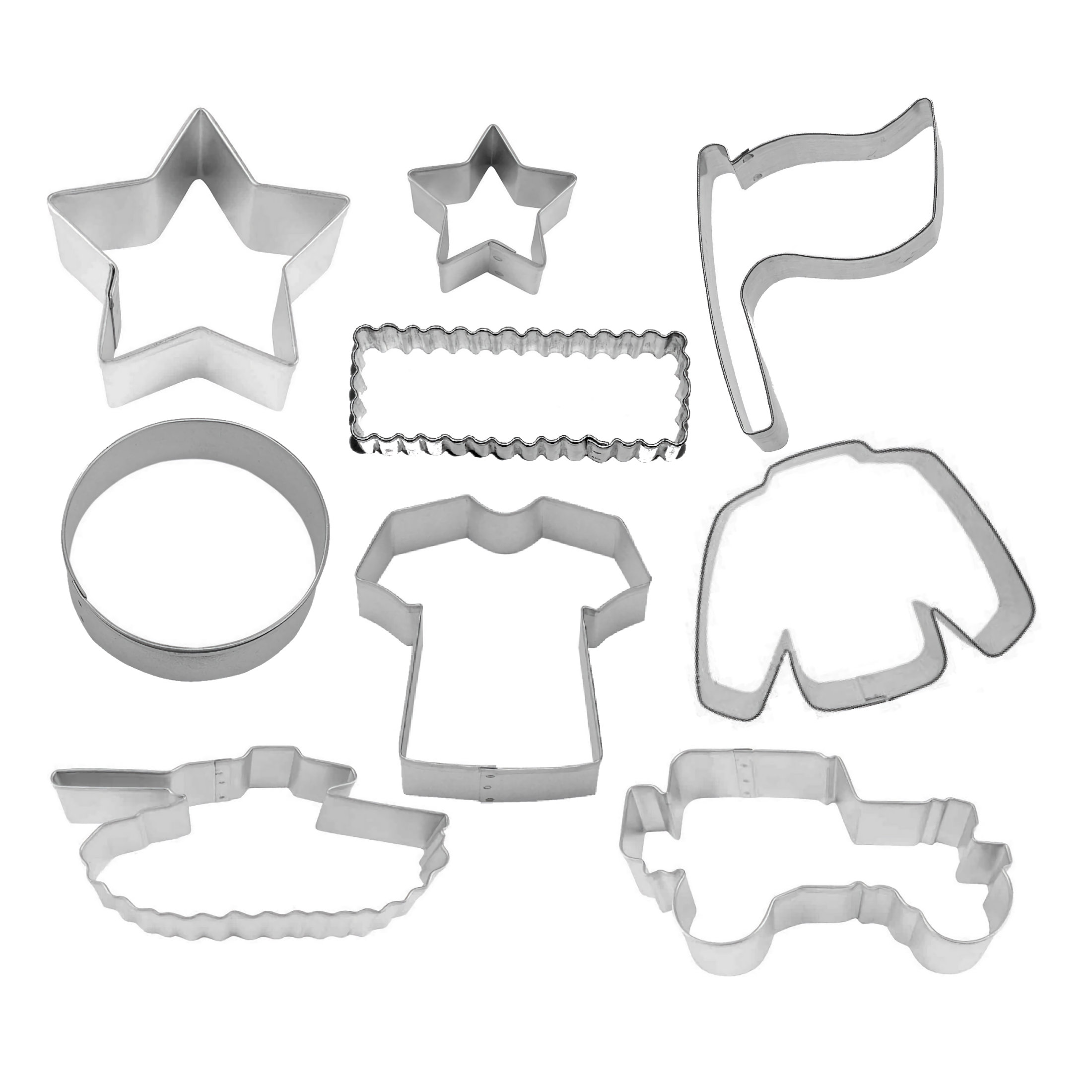 Marines Military 9 Piece Cookie Cutter Set - Star, T-Shirt, Military ...