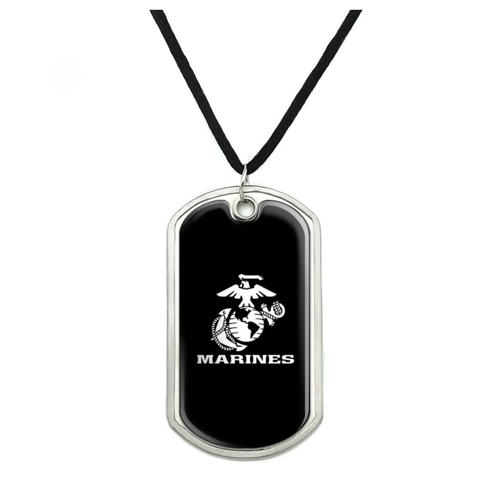 Marines Text USMC White Logo on Black Officially Licensed Military Dog ...