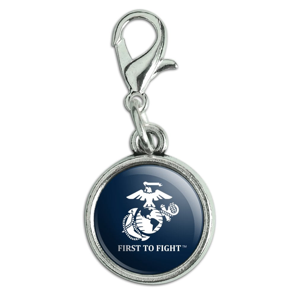 Marines USMC First to Fight Blue White Logo Officially Licensed ...