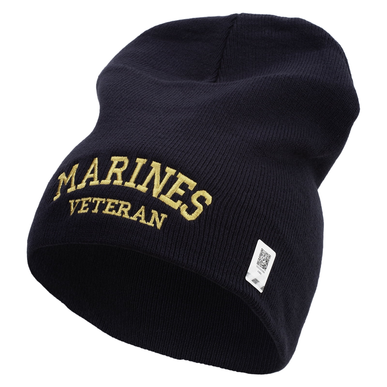 Marines Veteran Symbol Embroidered 8 Inch Short Beanie Made in USA ...
