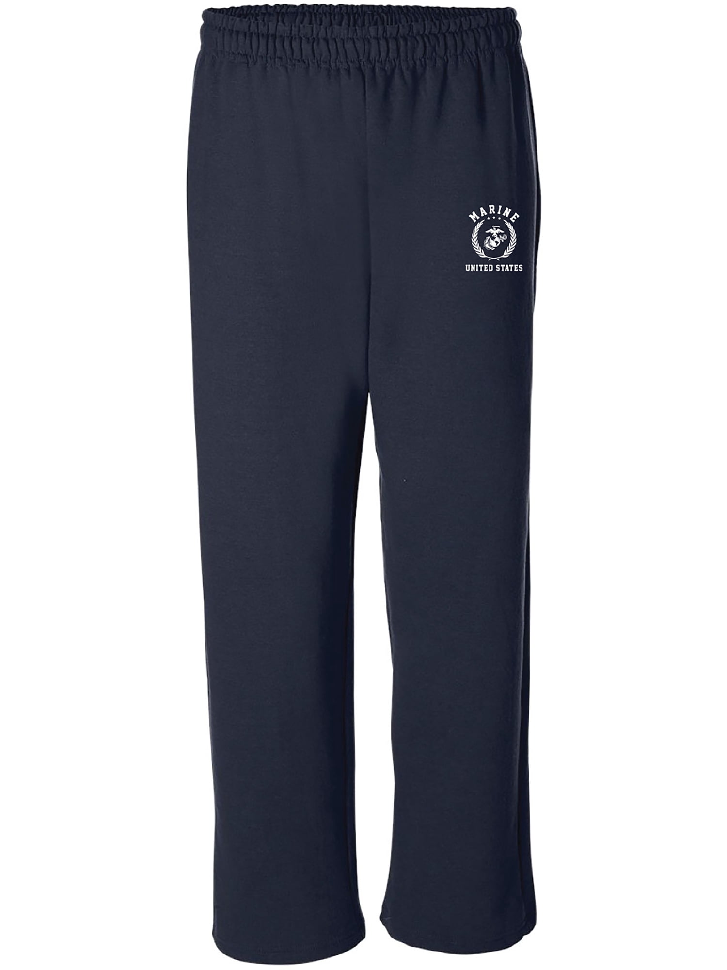 Marines White Crest Open Bottom Sweatpants with white print - Walmart.com