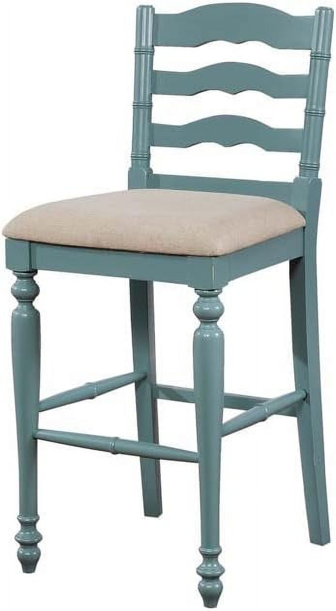 Marino Antique Blue Bar Stool - Color:Blue with Rub Through Blue with ...