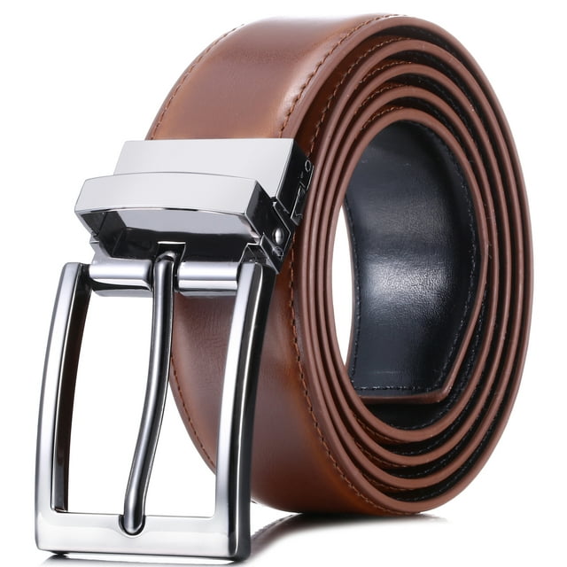 Marino Reversible Leather Belt For Men - Classic Dress Belt 1.25" Wide ...