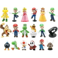Super Mario Bros Collectible Action Figures 6pc Set - Peach, Toad ...
