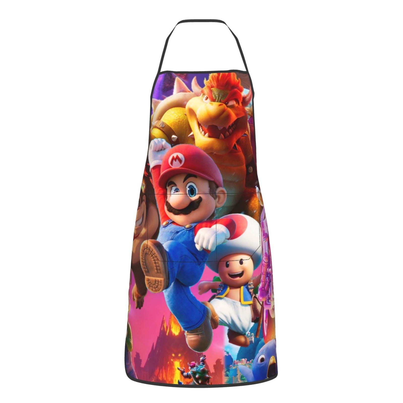 Mario Adjustable Bib Aprons, Waterdrop Resistant Apron with 2 Pockets ...