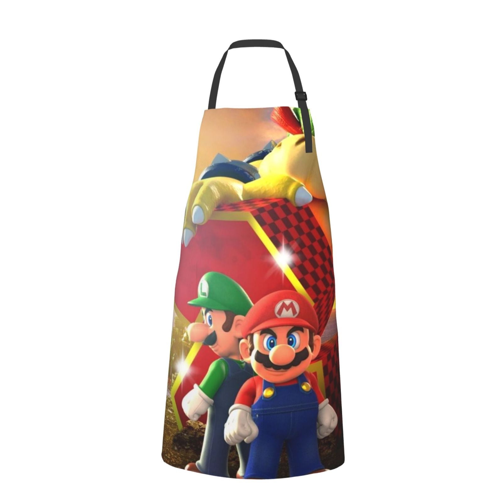 Mario Adjustable Bib Aprons, Waterdrop Resistant Apron with 2 Pockets ...
